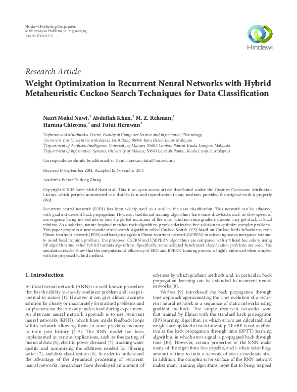 Pdf Cslm Levenberg Marquardt Based Back Propagation Algorithm Optimized With Cuckoo Search