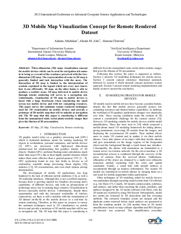 (PDF) 3D Mobile Map Visualization Concept for Remote Rendered Dataset
