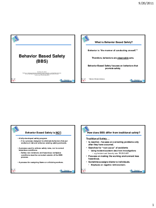 (PDF) Behavior-based Approaches to Safety