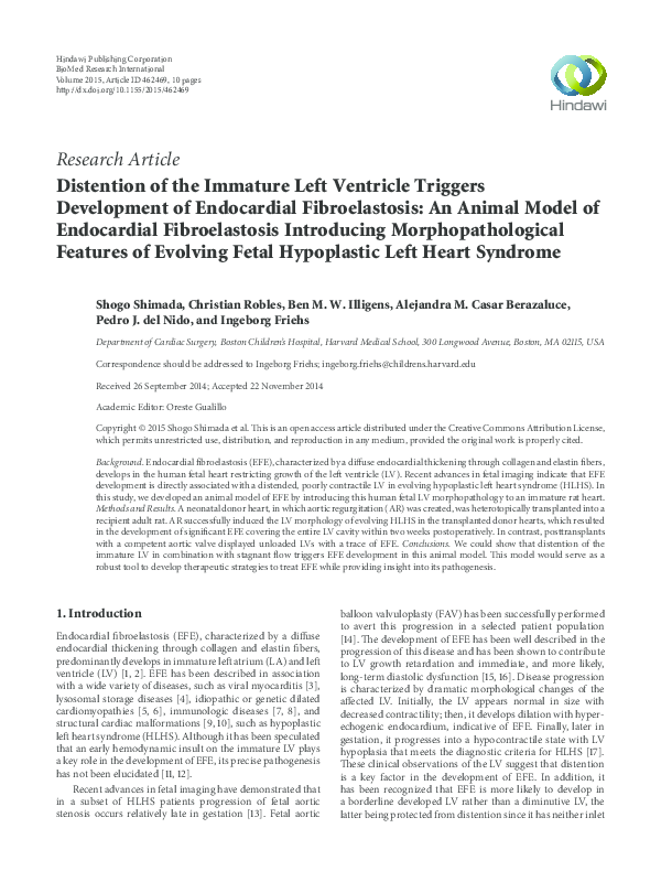 (PDF) Distention of the Immature Left Ventricle Triggers Development of ...