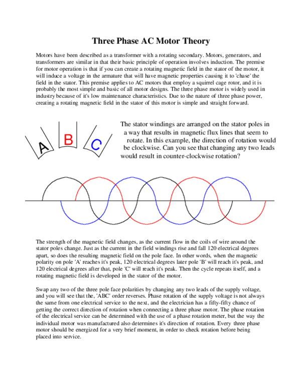 (PDF) Three Phase AC Motor Theory