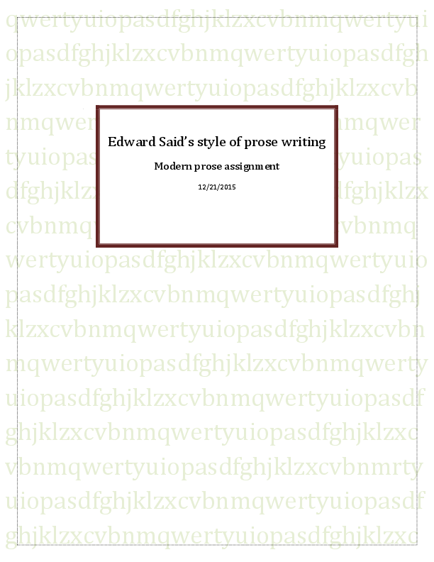 (PDF) Edward Said's style of prose-writing