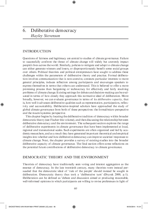 (PDF) Deliberative Democracy