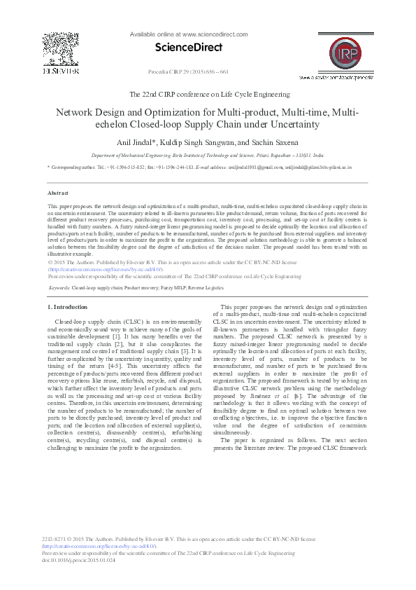 Pdf Network Design And Optimization For Multi Product Multi Time