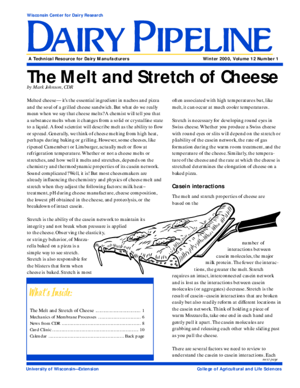 (PDF) The Melt and Stretch of Cheese