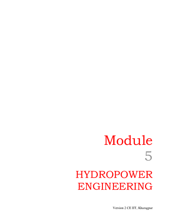 (PDF) hydropower engineering