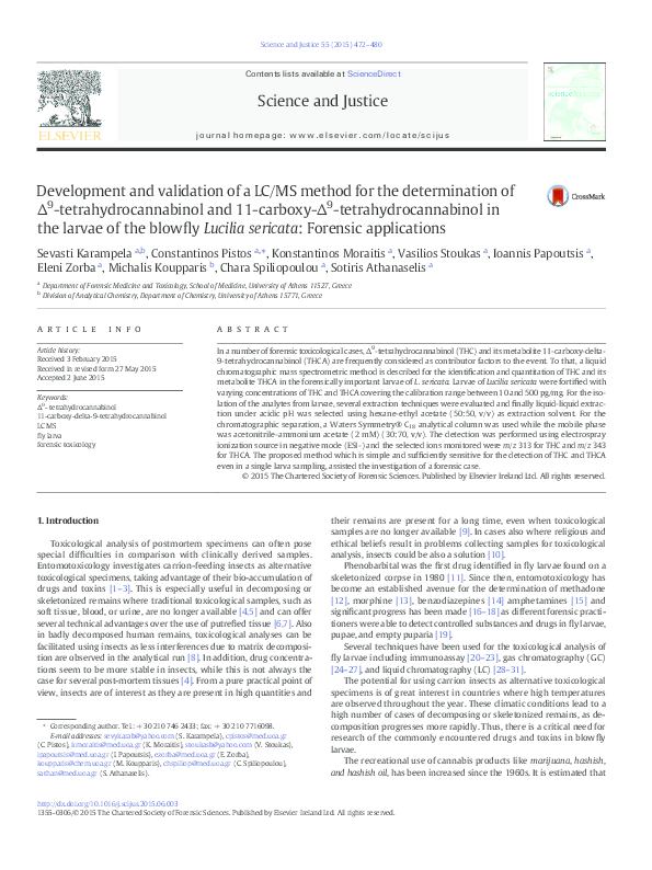 Pdf Development And Validation Of A Lc Ms Method For The Determination Of Δ9