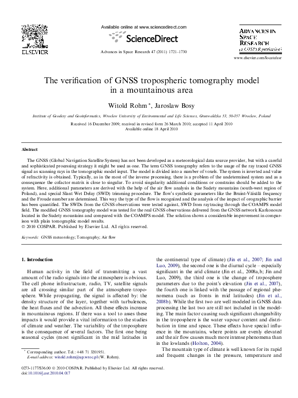 Pdf Node Based Optimization Of Gnss Tomography With A Minimum Bounding Box Algorithm Suqin