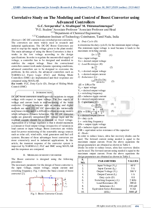 (PDF) Correlative Study on the Modeling and Control of Boost Converter ...