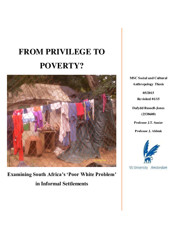 (PDF) From Privilege to Poverty? Living in informal settlements with ...