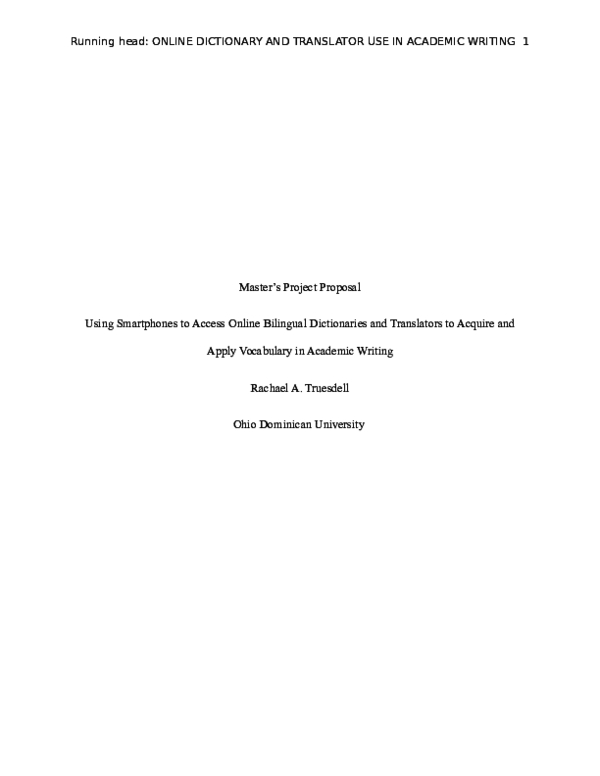 (DOC) Using Smartphones to Access Online Bilingual Dictionaries and ...