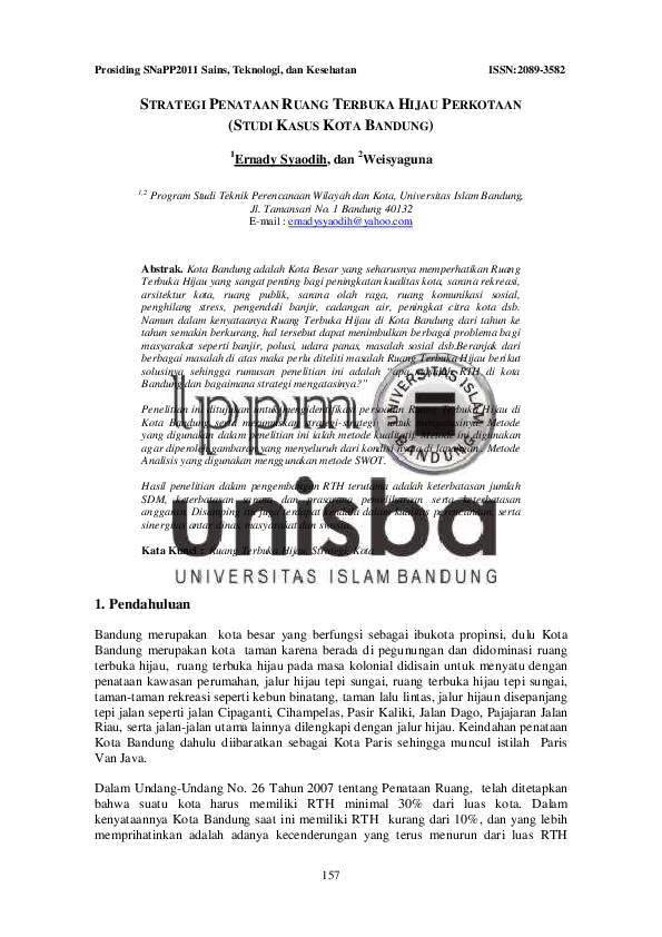 (PDF) RTH Bandung