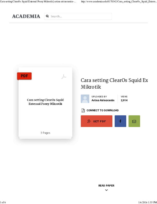 (PDF) Cara setting Clear Os Squid External Proxy Mikrotik artina atrinorantin Academia edu | d ...