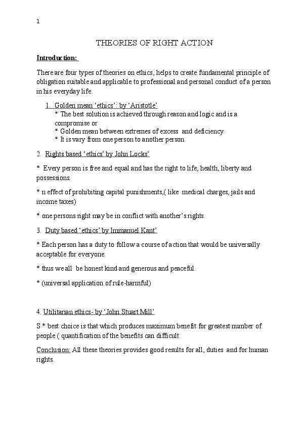 (DOC) Theories of Right Action-unit-3
