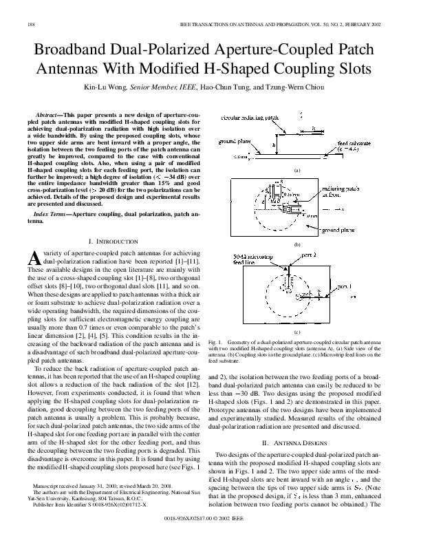 (PDF) Broadband dual-polarized aperture-coupled patch antennas with ...