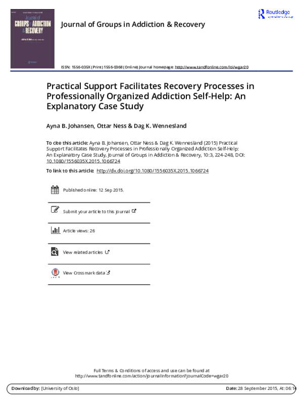 (PDF) Practical Support Facilitates Recovery Processes in ...