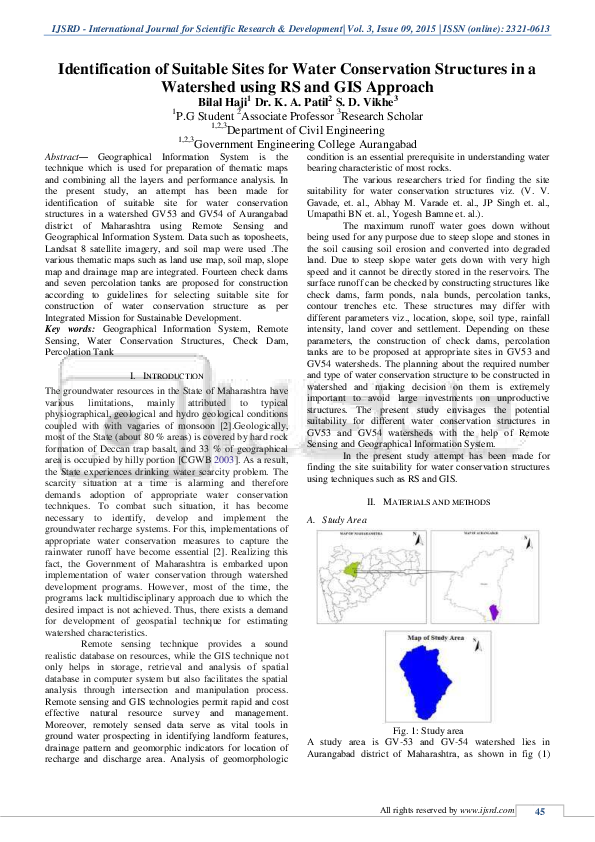 (PDF) Identification of Suitable Sites for Water Conservation ...