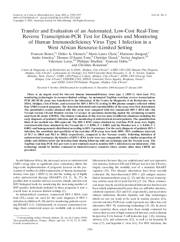(PDF) Transfer and Evaluation of an Automated, Low-Cost Real-Time ...