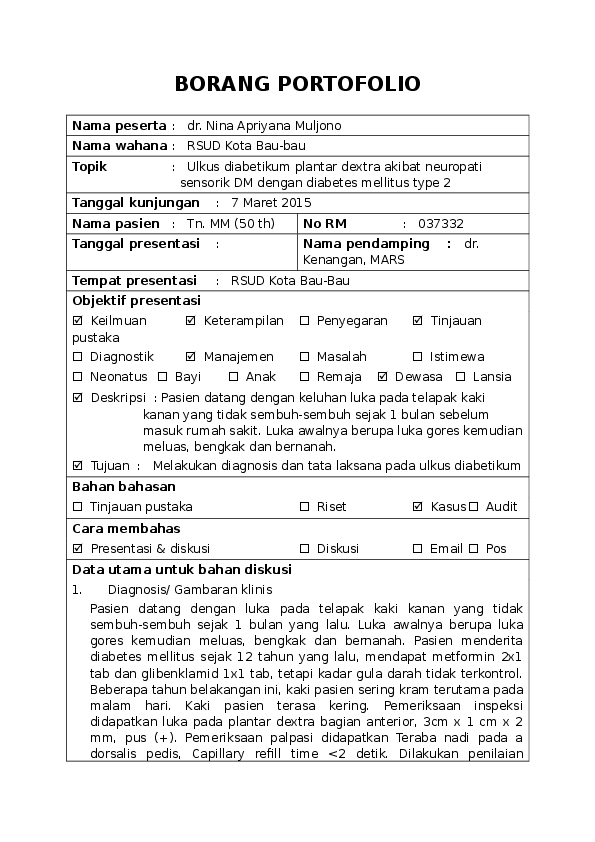 (DOC) Ulkus diabetikum