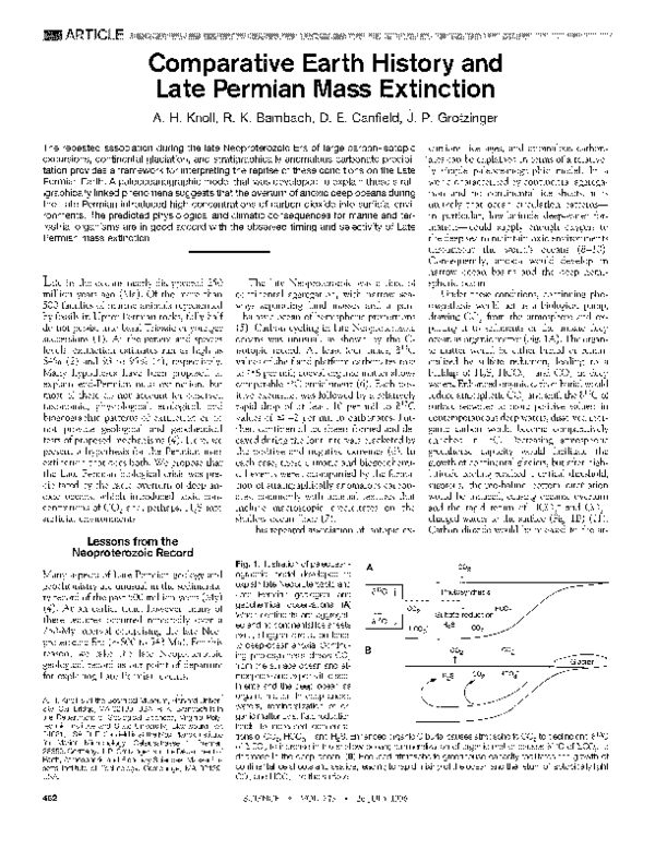 (PDF) Comparative Earth history and Late Permian mass extinction