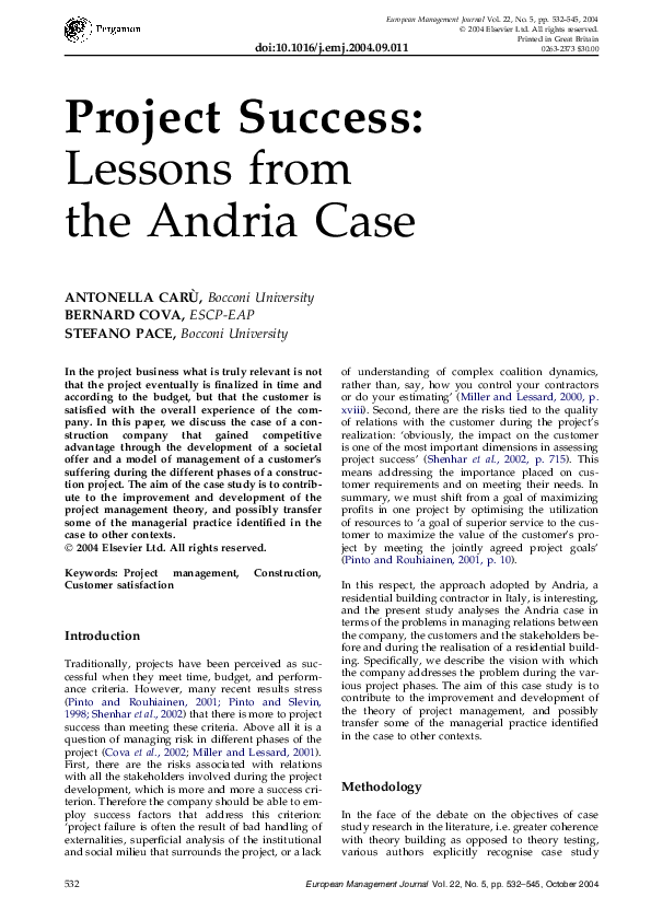 (PDF) Project Success