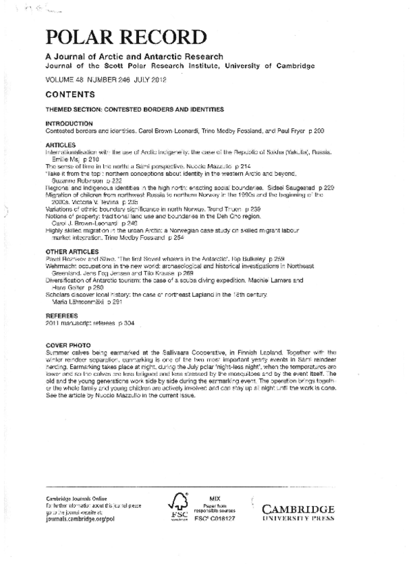 (PDF) Notions of property: traditional land use and boundaries in the ...