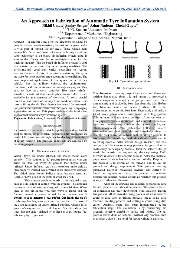 (PDF) An Approach to Fabrication of Automatic Tyre Inflation System