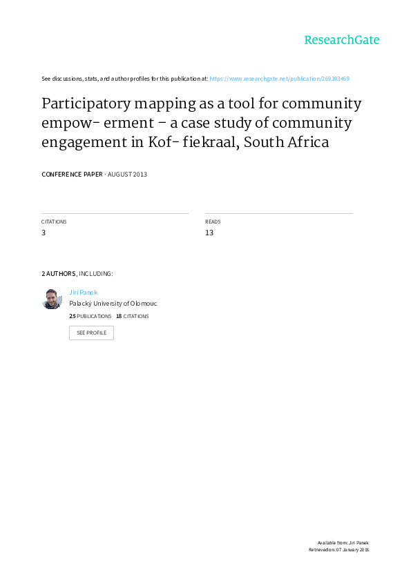 (PDF) Participatory mapping as a tool for community empowerment – a ...