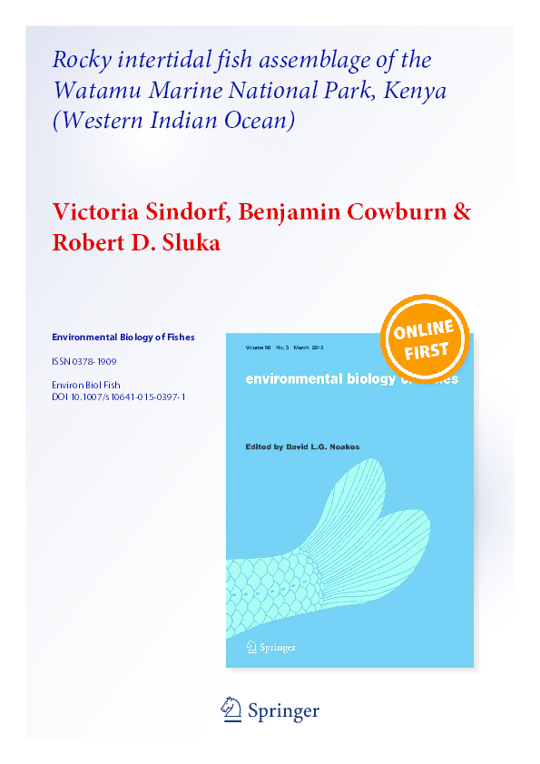 Rocky intertidal fish assemblage in the Watamu Marine National Park ...