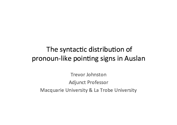 (PDF) (2016) The Syntactic Distribution of Pronoun-like pointing signs ...