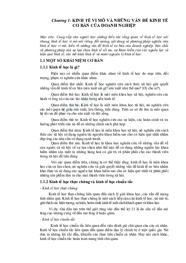 (PDF) Tap bai giang kinh te vi mo 0118