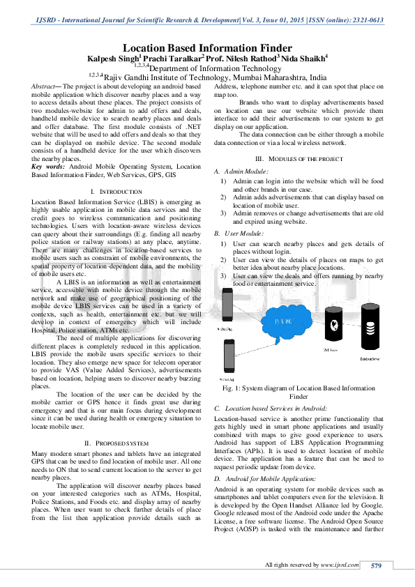 (PDF) Location Based Information Finder