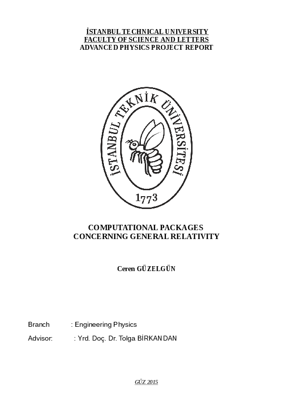 (PDF) Computational Packages Concerning General Relativity