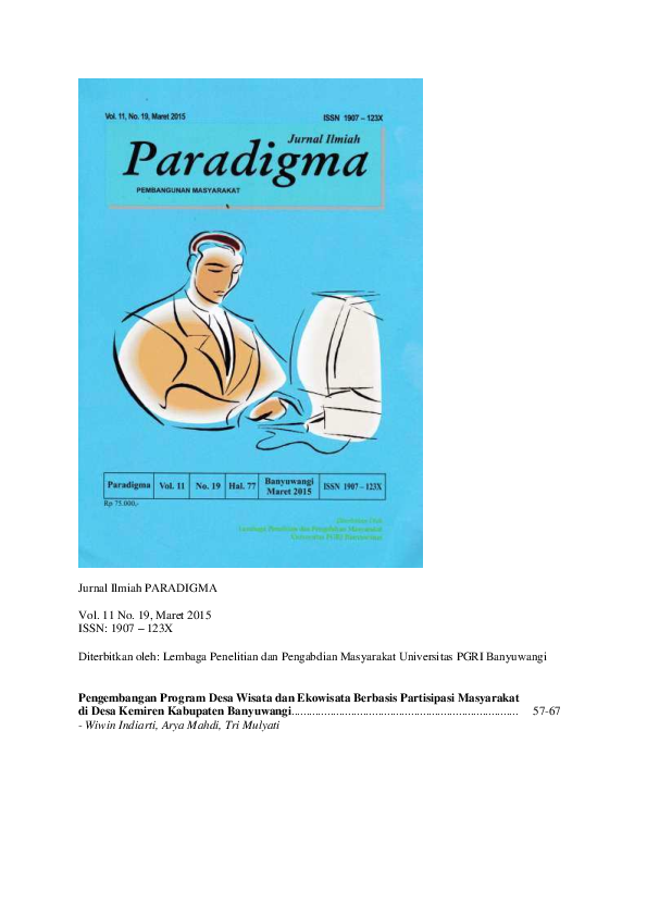 (PDF) PENGEMBANGAN PROGRAM DESA WISATA DAN EKOWISATA BERBASIS ...