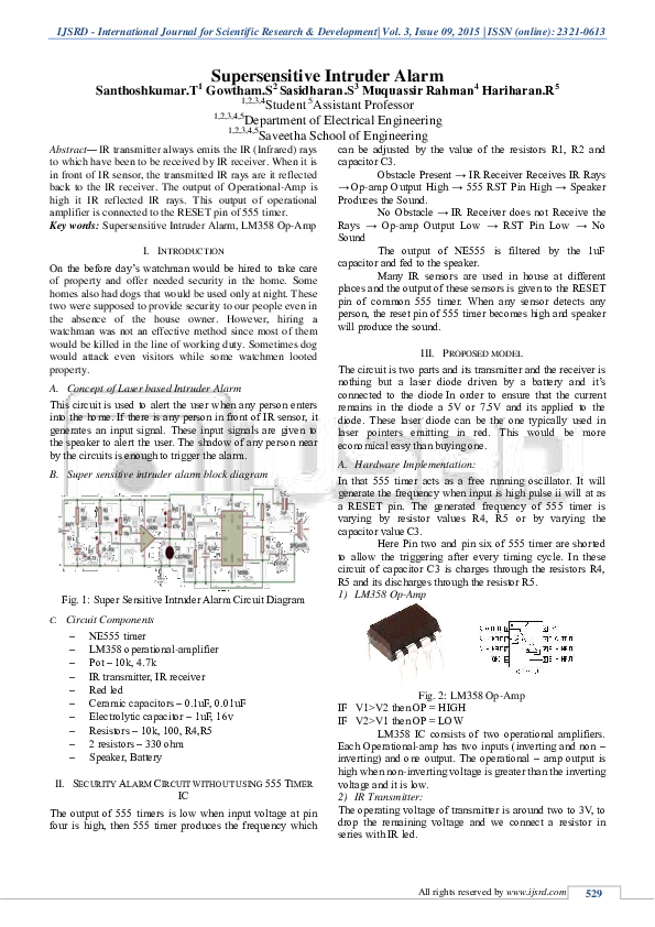 Pdf Super Sensitive Intruder Alarm