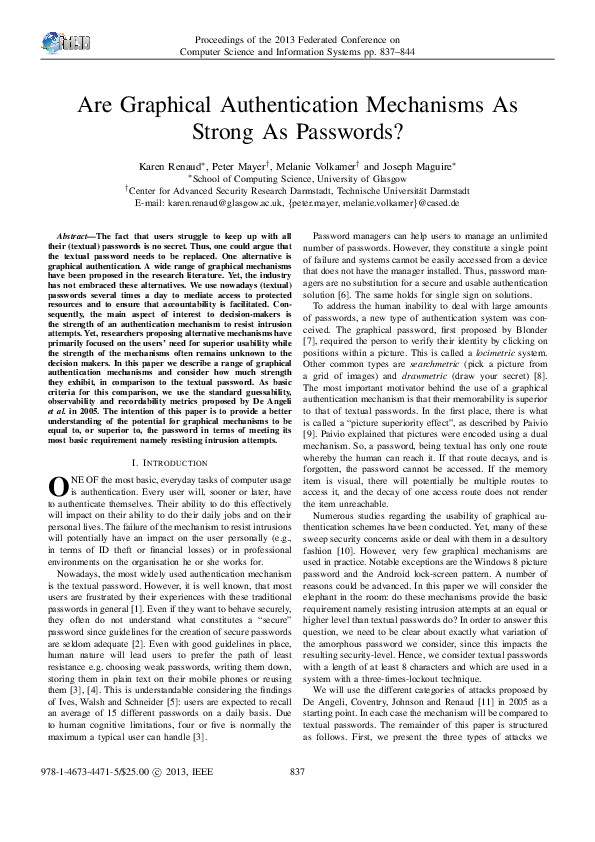Pdf Comparing Strength Of Graphical Vs Textual Passwords