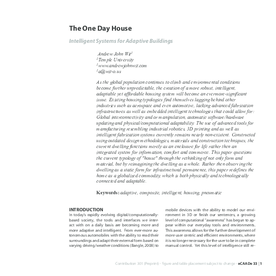 (PDF) Memos from An Inconvenient Studio. "Unsolicited projects for responsive architectures