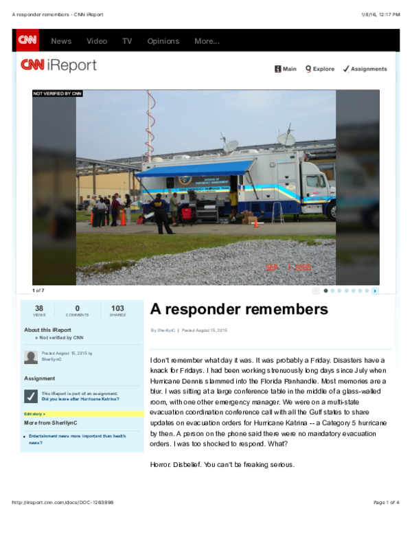 (PDF) A Responder Remembers
