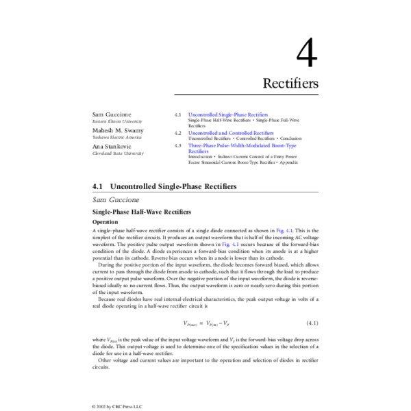 (PDF) Chapter 04: Rectifiers