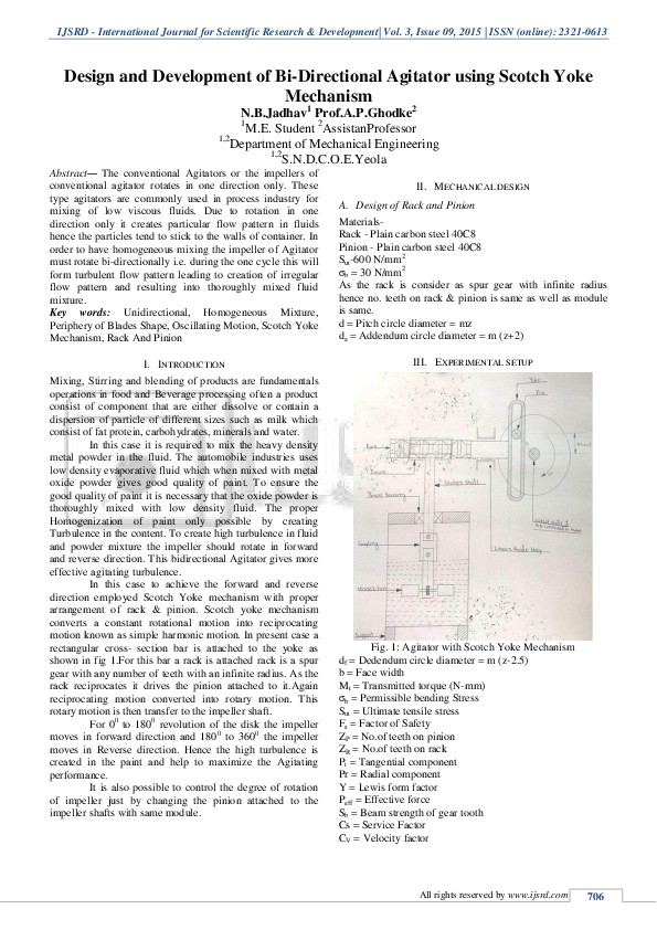 (PDF) Design and Development of Bi-Directional Agitator using Scotch ...