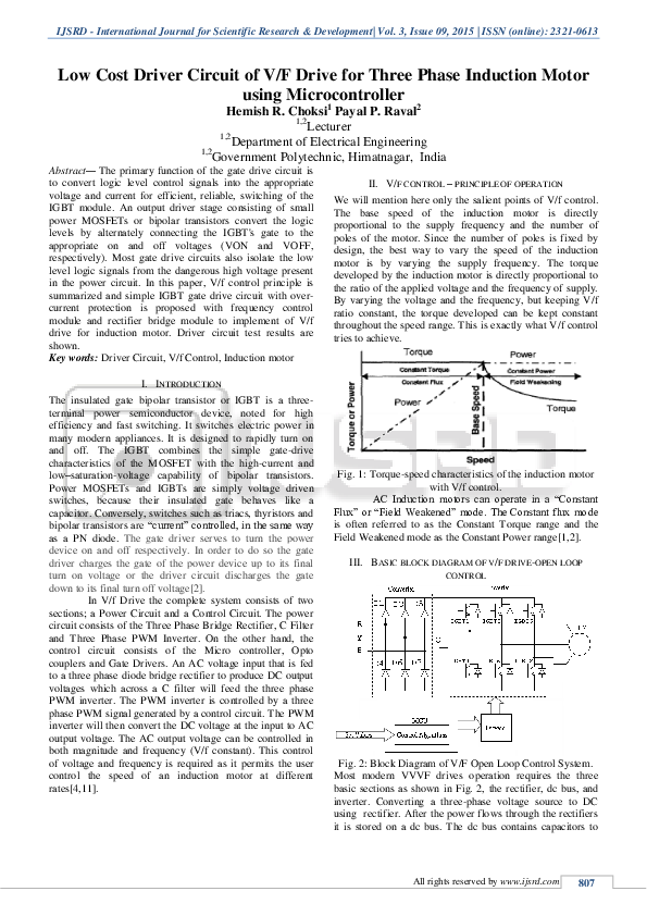 (PDF) Low Cost Driver Circuit of V/f Drive for Three Phase Induction ...