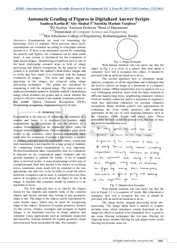 (PDF) Automatic Grading of Figures in Digitalized Answer Scripts | IJSRD Journal - Academia.edu