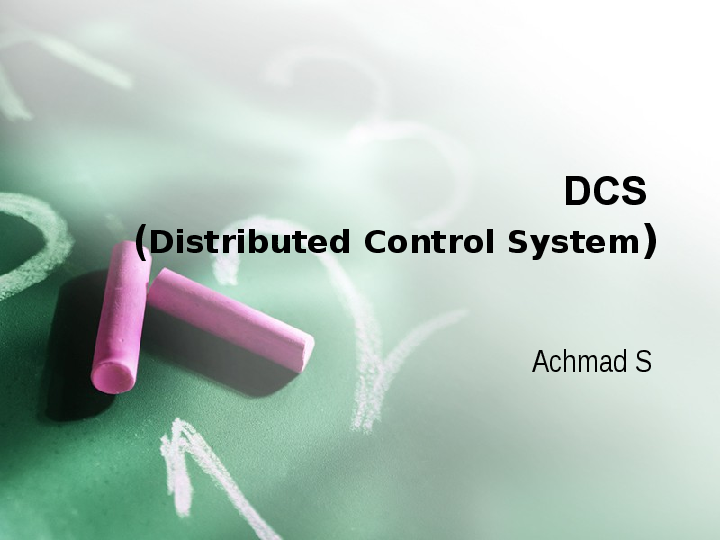 (PPT) DCS (Distributed Control System)