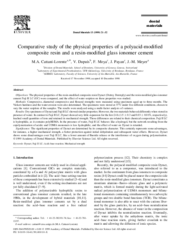 (PDF) Comparative study of the physical properties of a polyacid ...