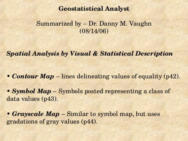 (PPT) GEOSTATISTICAL ANALYST (POWER POINT)
