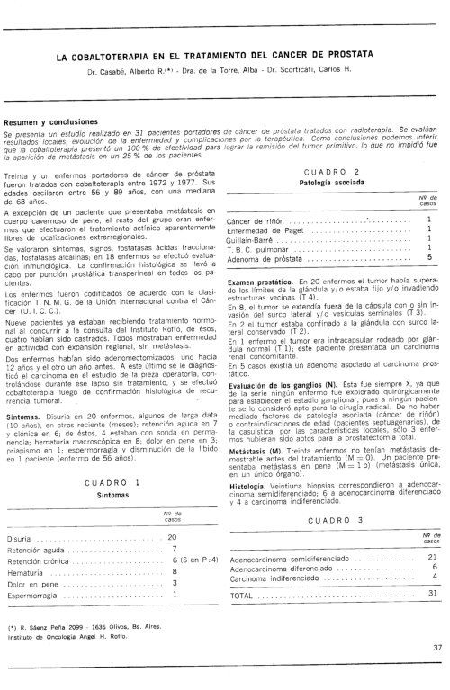 (PDF) La cobaltoterapia en el tratamiento del cáncer de próstata
