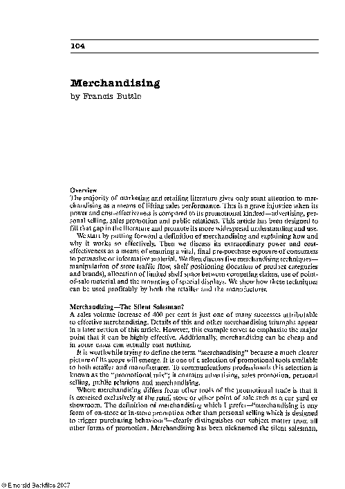 (PDF) Merchandising
