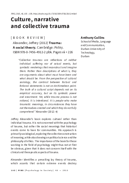 Culture, narrative and collective practice.