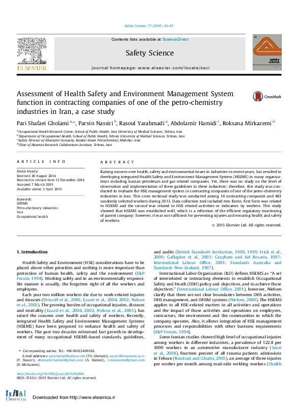 (PDF) Paper: HSE RISK ASSESSMENT AND HAZARD IDENTIFICATION IN PROJECTS ...