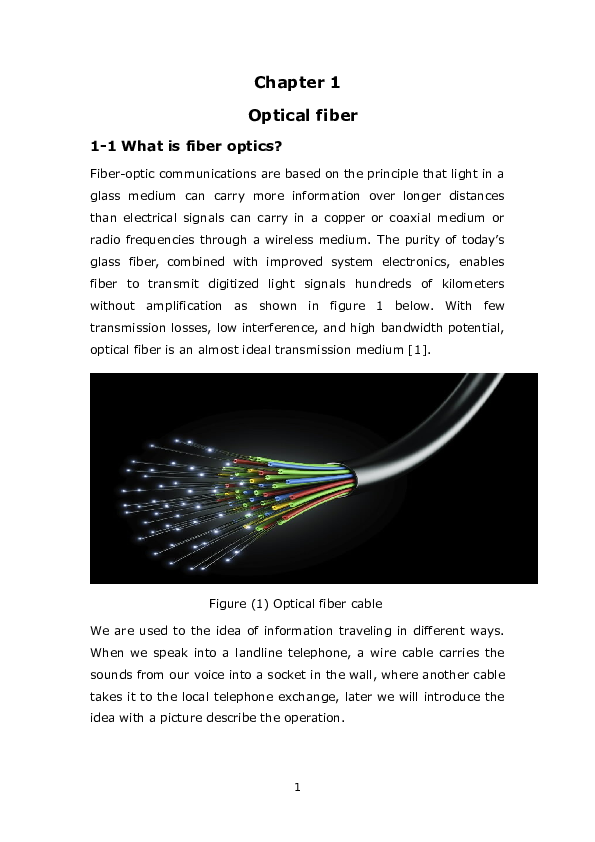 (DOC) TESTING OF OPTICAL FIBER CABLE